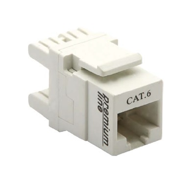 Premium-Line Cat. 6 90° Unshielded Keystone Jack
